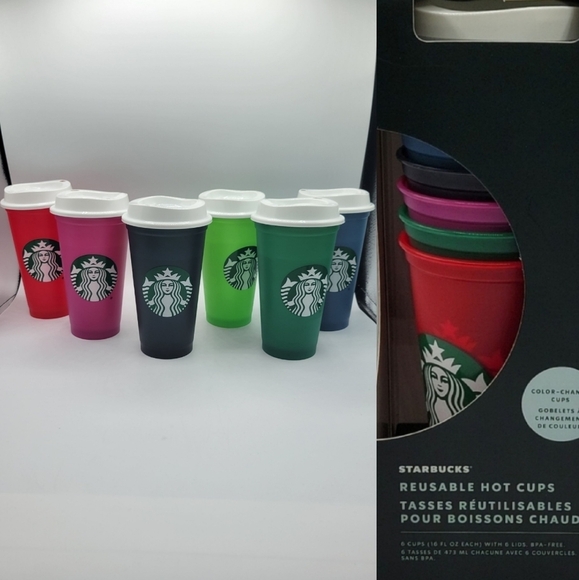 Starbucks | Kitchen | Starbucks Color Changing Hot Cups 6 Pack Grande ...